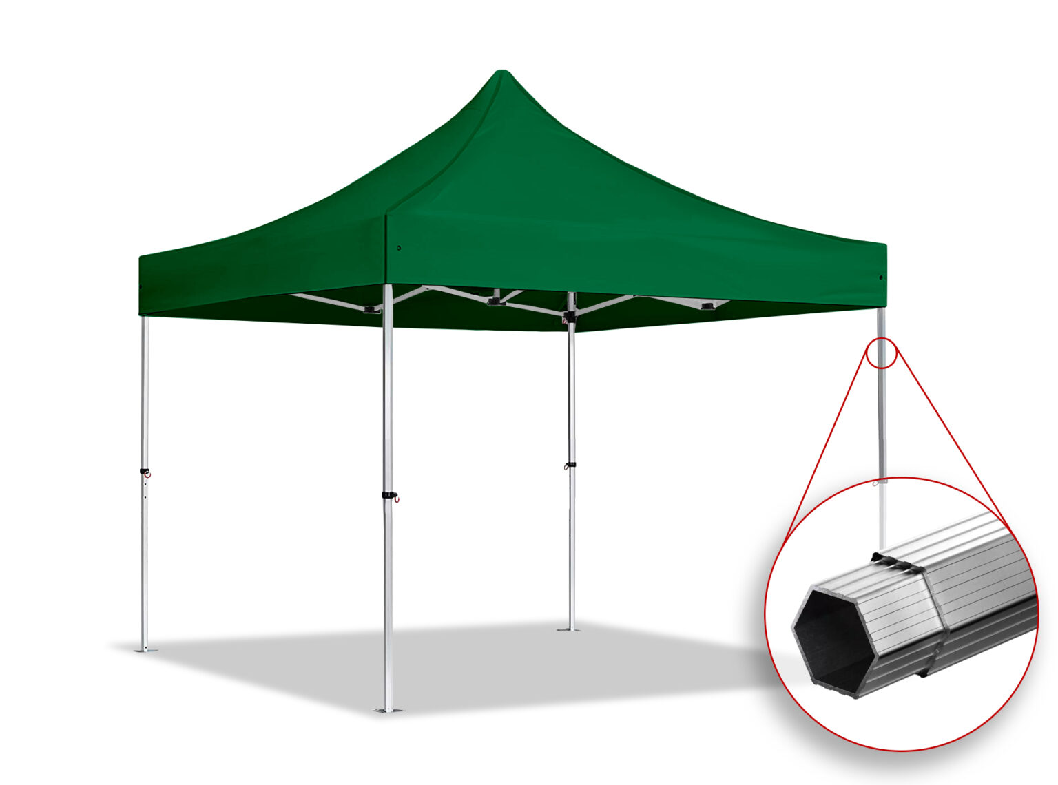 UK Tents - 3x3m Pop Up Gazebo Professional 4 sides Green