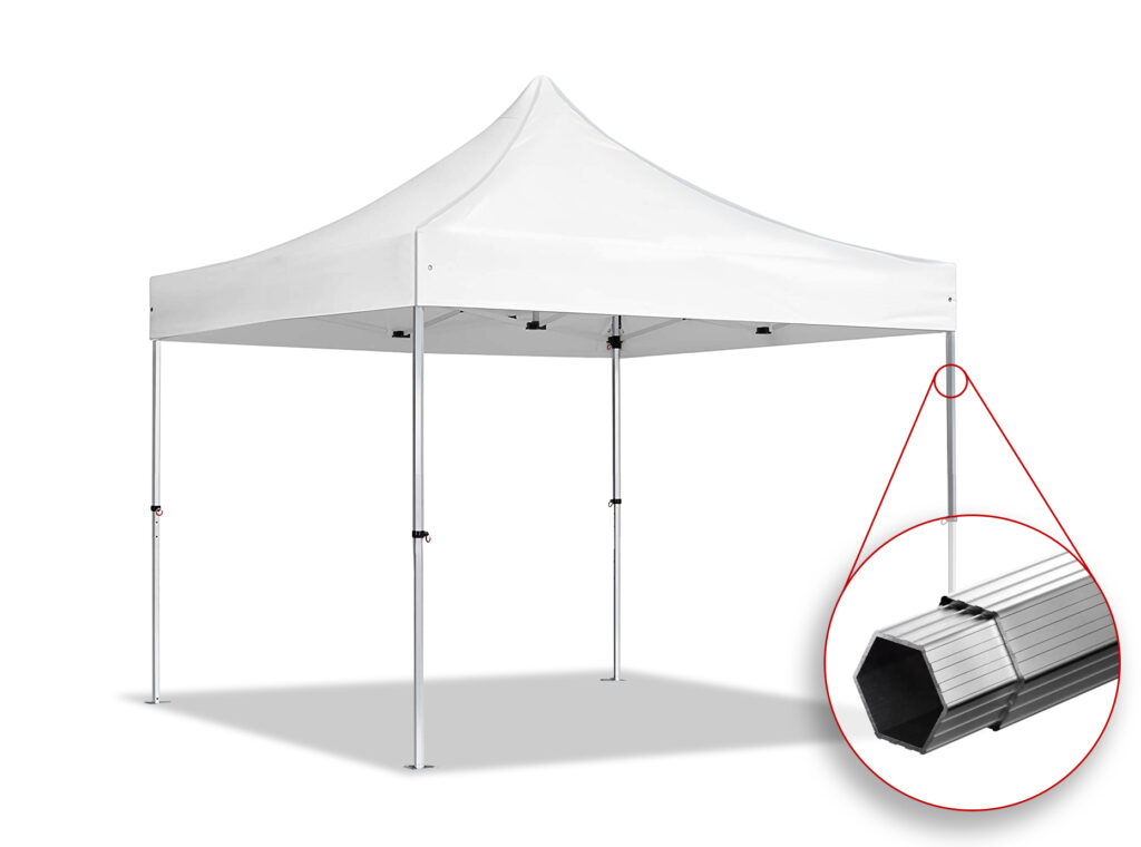 UK Tents - 3x3m Pop Up Gazebo Professional 4 sides White