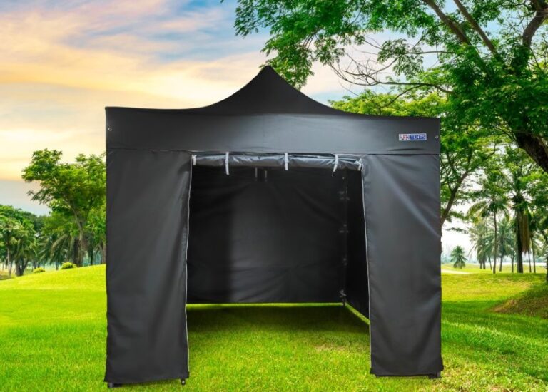 UK Tents - 3x3m Pop Up Gazebo Professional 4 sides Black