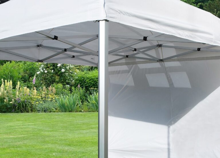 UK Tents - 3x3m Pop Up Gazebo Elite 4 half sides White